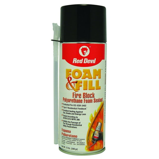 Red Devil 091512 Foam & Fill Fire Block Expanding Polyurethane Foam ...