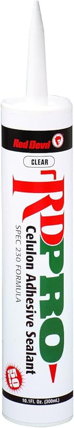 Red Devil 09270I RD Pro Celulon Adhesive Sealant, Clear, 10.1 oz, 1 ...