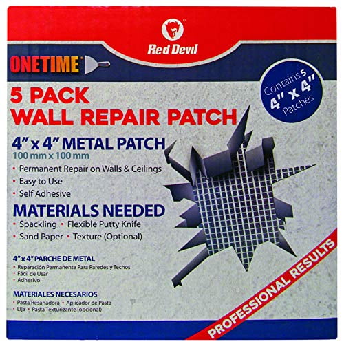 Red Devil 1215 Onetime 4" x 4" Wall Patch - 5 Pack - Walmart.com