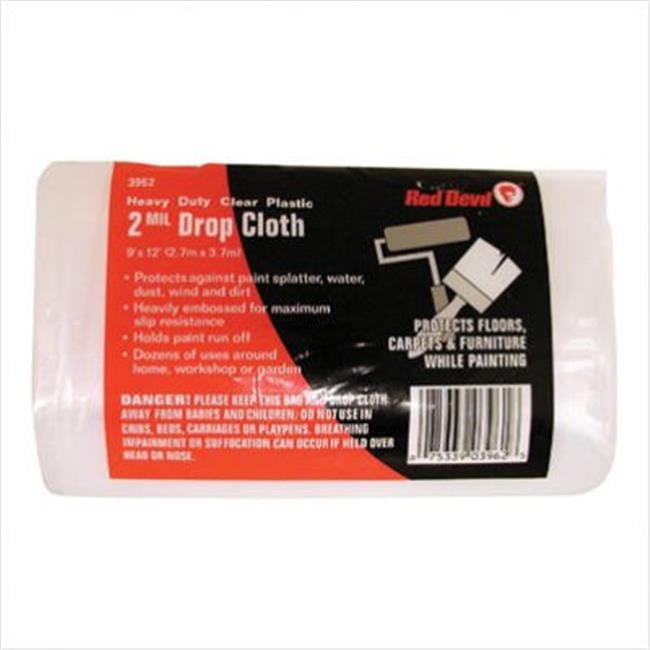 2-MIL. 9'X12' PLASTIC DROP CLOTH - Walmart.com