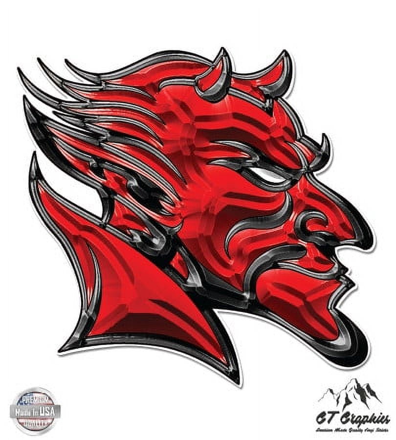 Red Devil - 3" Vinyl Sticker - For Car Laptop I-Pad Phone Helmet Hard ...