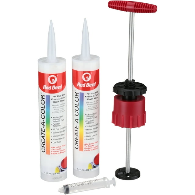 Free Shipping! Red Devil® Create-A-Color® Custom Color Caulk Kit 4 pc ...