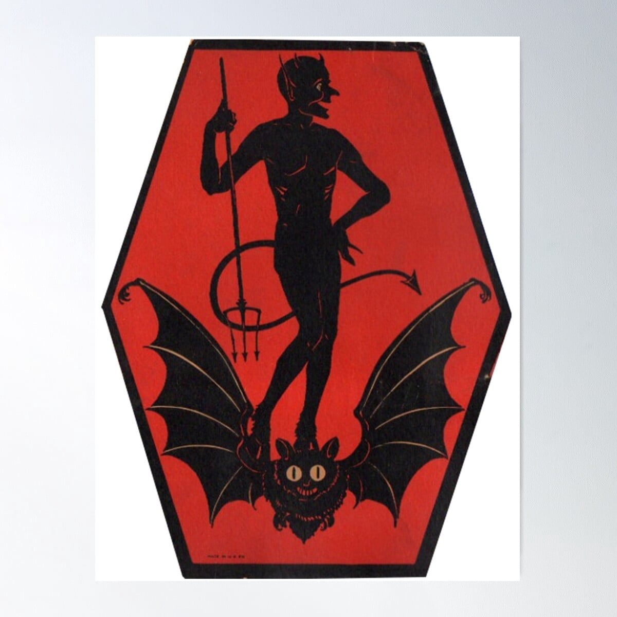 Red Devil - Gothic Aesthetic Poster Wall Art, Modern Wall Decor For ...