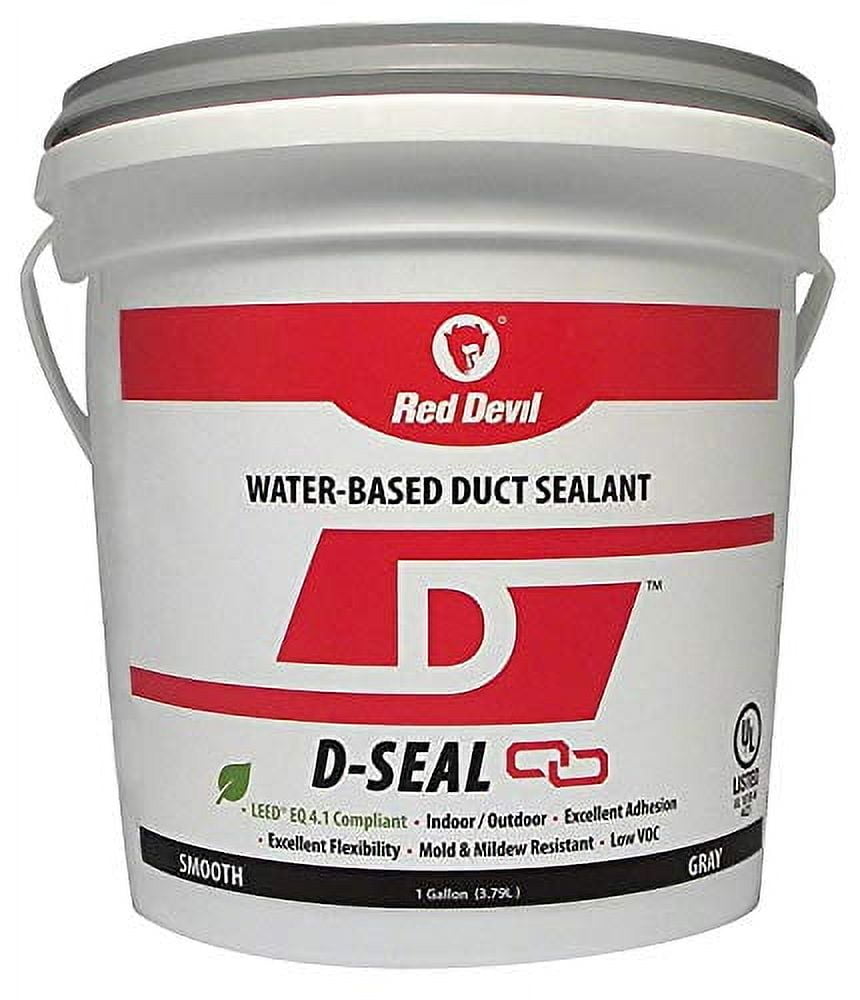 Red Devil Gray D-Seal Water Based Duct Sealant - 1 Gallon Tub - 00841DI - Walmart.com