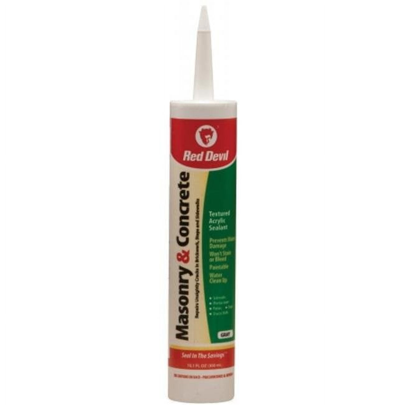 Red Devil 0646 Masonry & Concrete Acrylic Sealant, Gray, 10.1 Oz ...