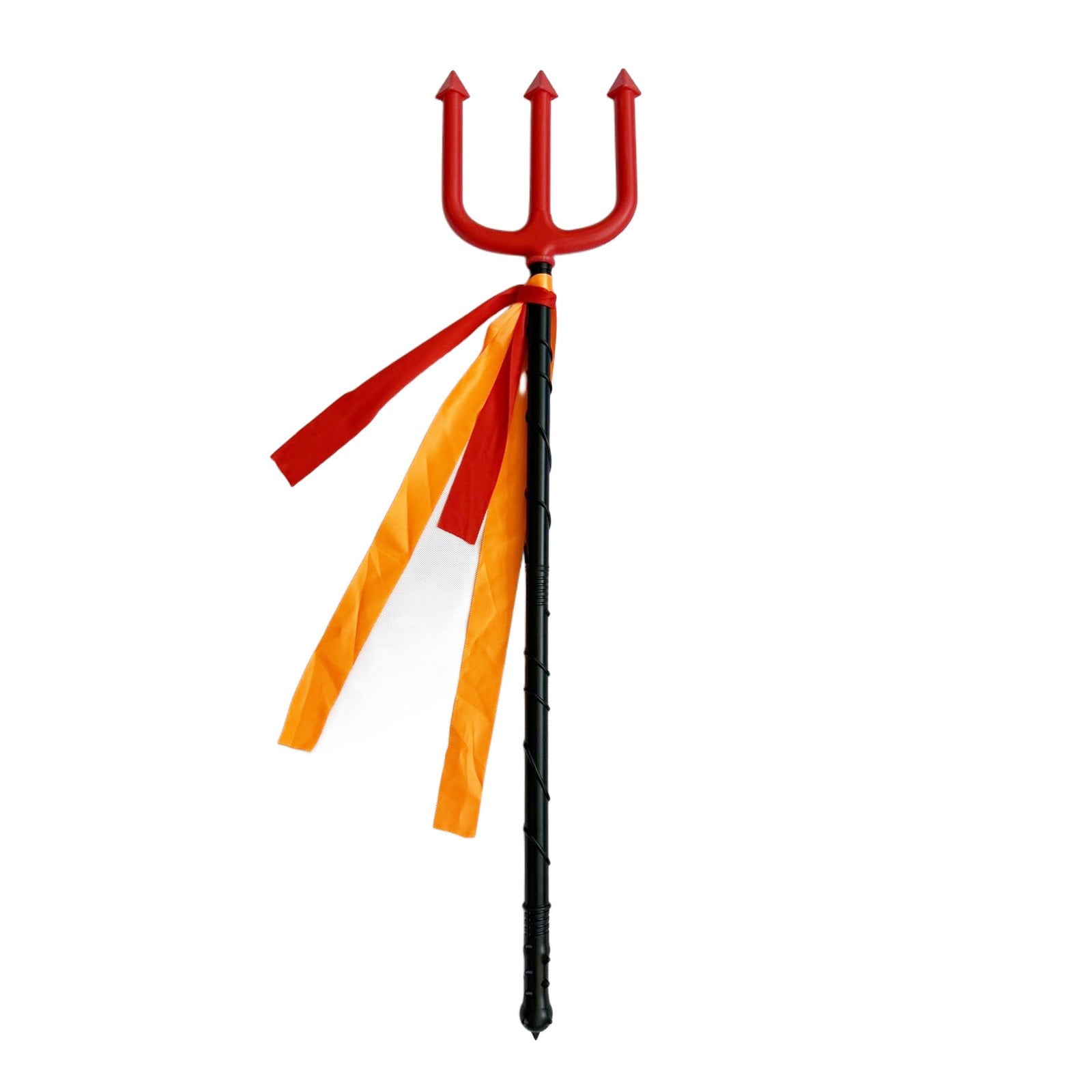 Red Devil Pitchfork Halloween Prop - Lightweight Plastic Devil Trident ...