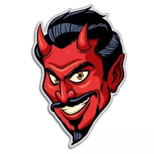 Red Devil Sticker Phone Decal Water Bottle Stickers Car Decals, Laptop ...