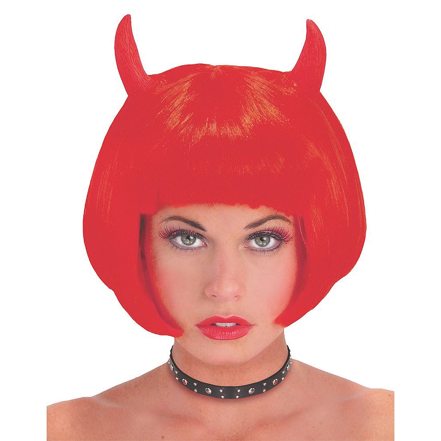 Red Devil Wig with Horns - Walmart.com