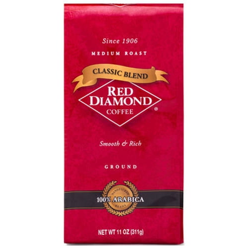 Red Diamond Coffee Classic Blend Medium Roast Ground Coffee, 11 oz ...