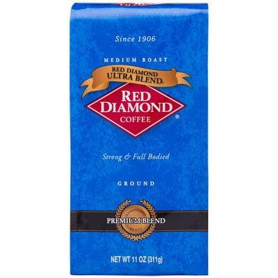Red Diamond Coffee Ground Ultra Blend 11 oz (Pack of 12) - Walmart.com