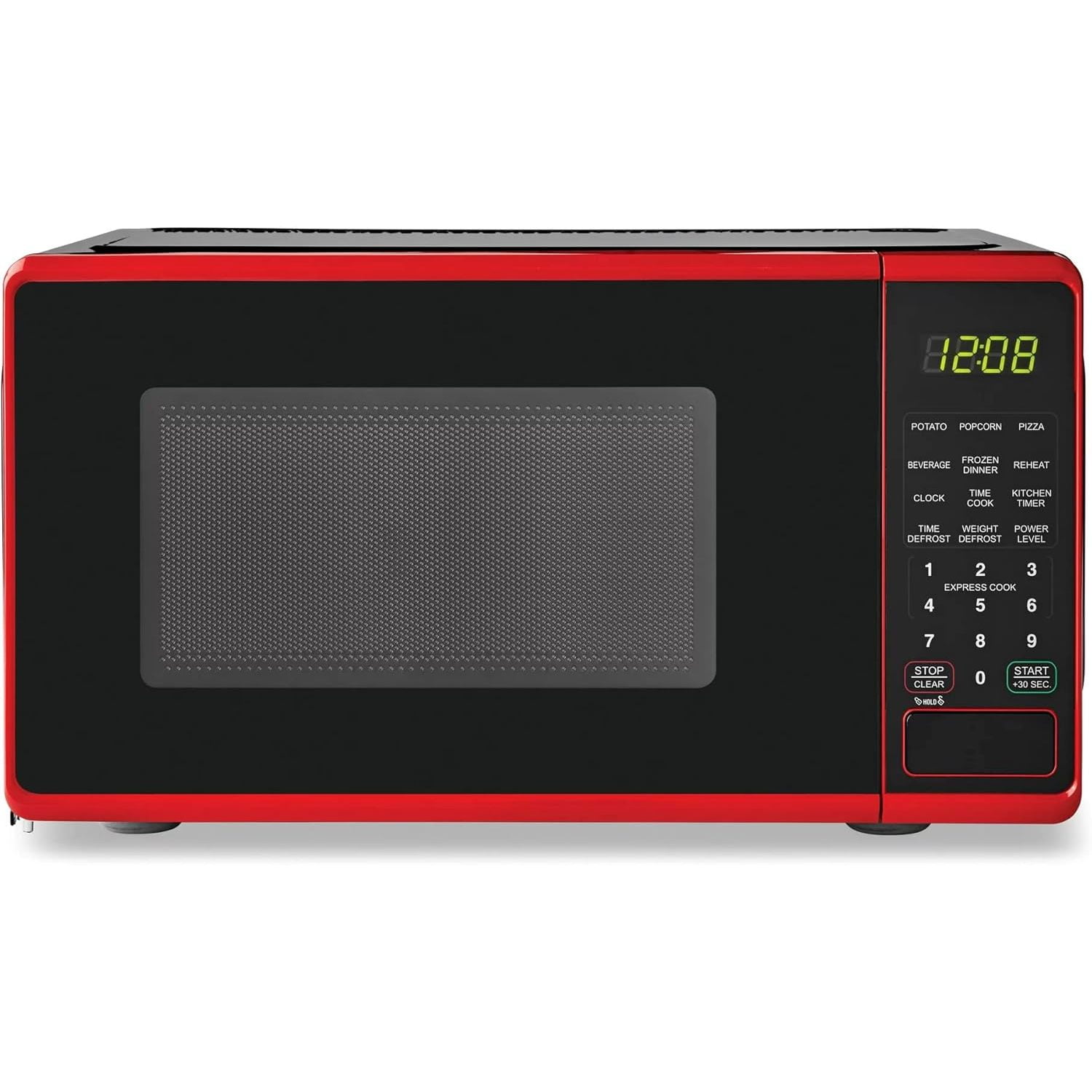 Red Digital Microwave Oven Proctor cooking and defrosting child safety ...