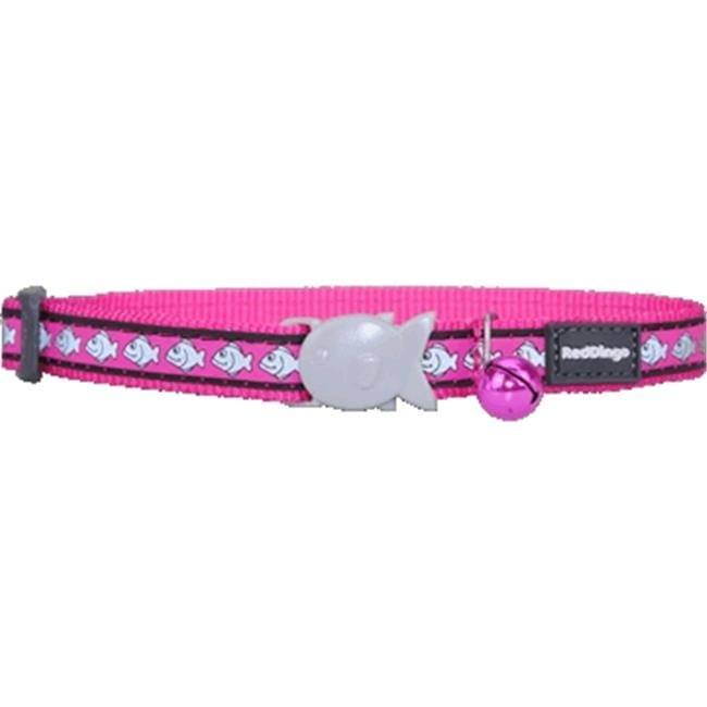 Red Dingo CC-RF-HP-12 Red Dingo Cat Collar Reflective Fish Hot Pink ...