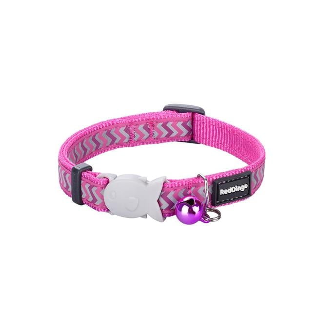 Red Dingo CC-RZ-HP-12 Cat Collar Reflective Ziggy Hot Pink - Walmart.com