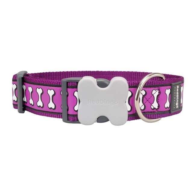 Red Dingo DC-RB-PU-GS Dog Collar Reflective Bones Purple GIANT Short ...