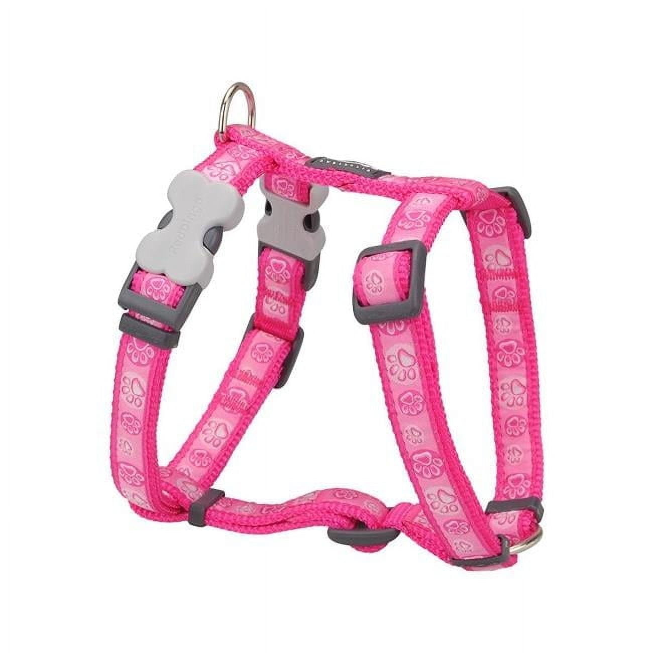 Red Dingo DH-PI-HP-15 Dog Harness Paw Impressions Hot Pink - Small ...