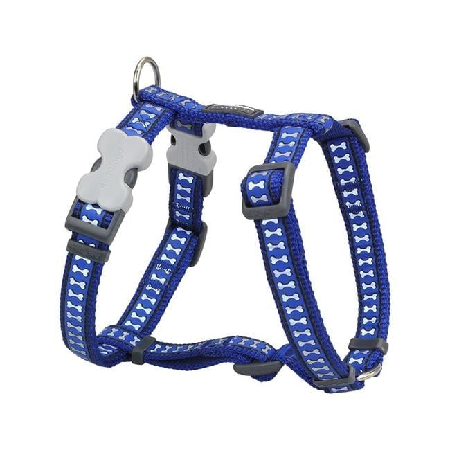 Red Dingo DH-RB-DB-15 Dog Harness Reflective Bones Dark Blue - Small ...