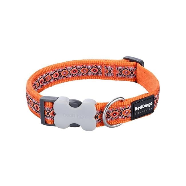 Red Dingo Dog Collar Design Snake Eyes Orange - Small - Walmart.com