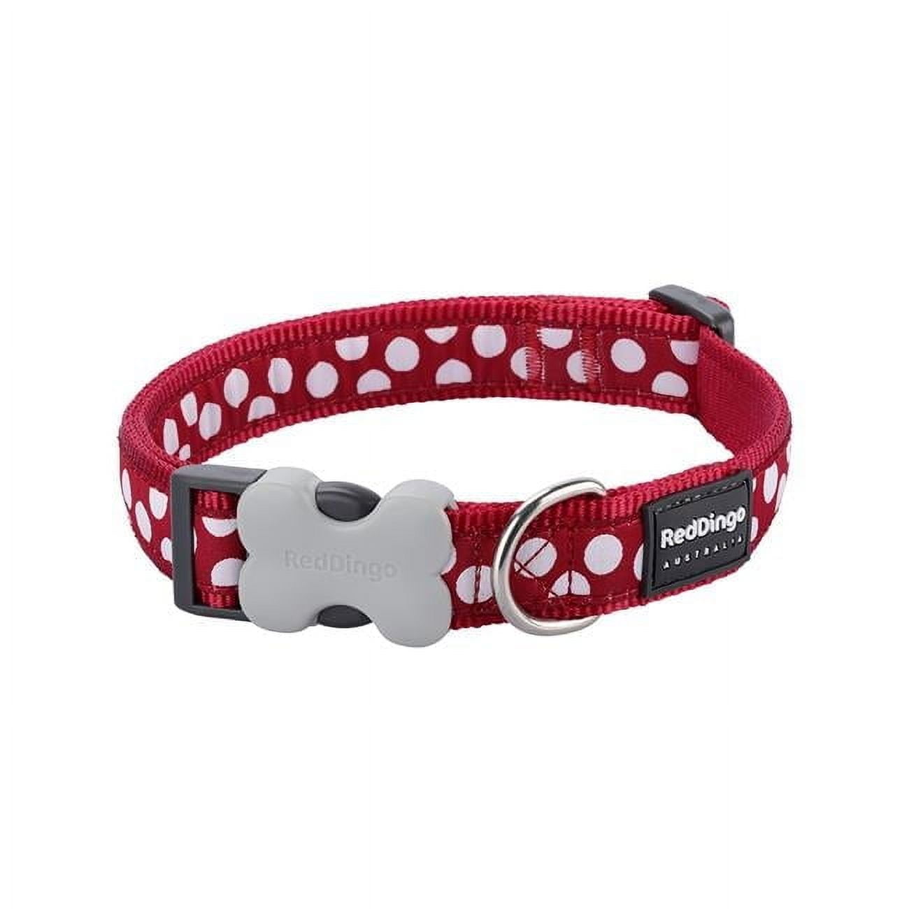 Red Dingo DC-S5-RE-25 Dog Collar Design White Spots on Red - Large ...