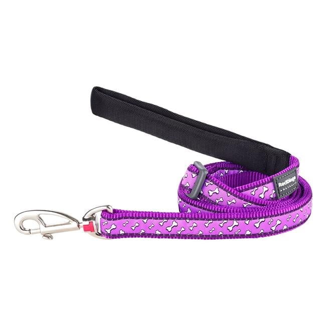 Red Dingo L6-FL-PU-12 Dog Lead Design Flying Bones Purple - Extra Small ...