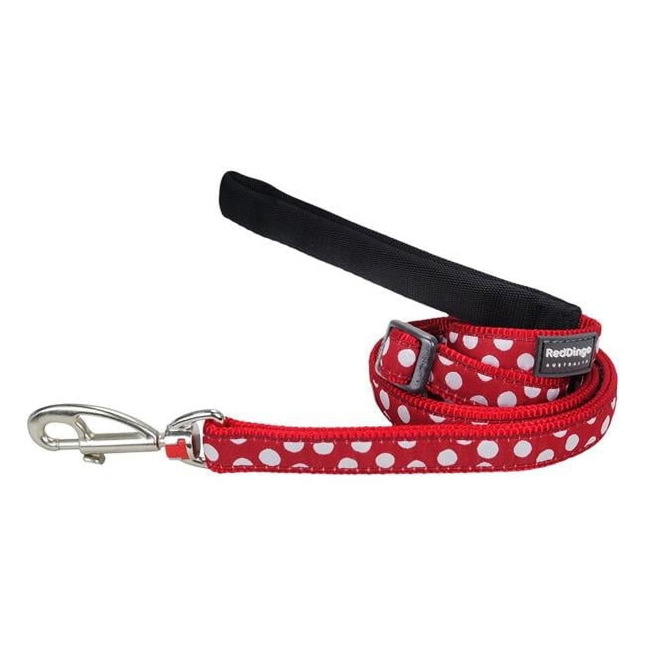 Red Dingo L6-S5-RE-15 Dog Lead Design White Spots on Red - Small 6ft ...