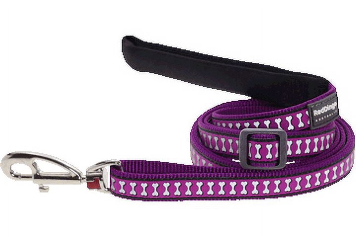 Red Dingo Reflective Bones Purple Dog Leash, Small, 6 Feet - Walmart ...