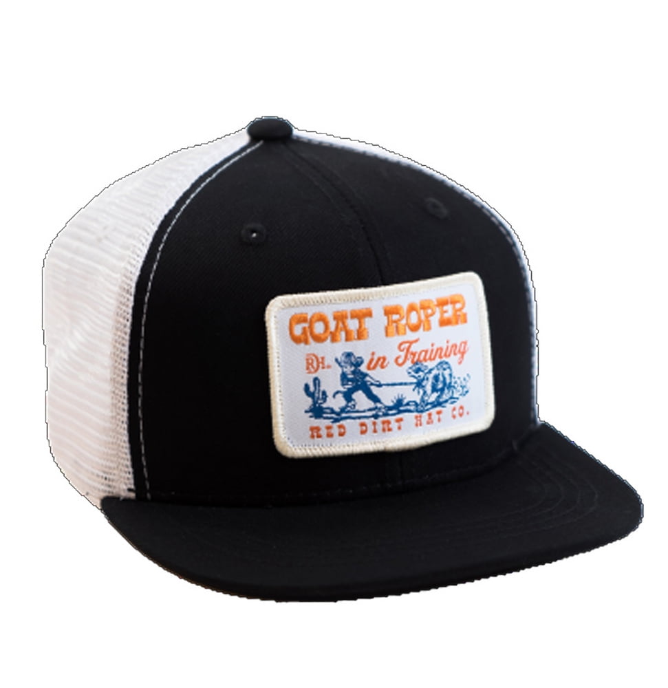 Red Dirt Hat Company Goat Roping Black White Cap - Walmart.com