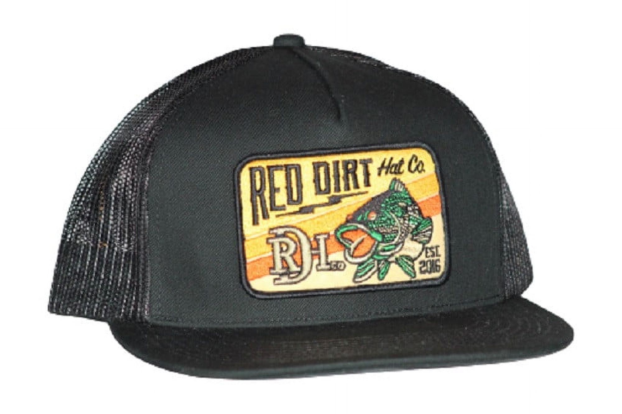 Red Dirt Hat Men's Wallhanger Logo Patch Ball Cap Black One Size ...