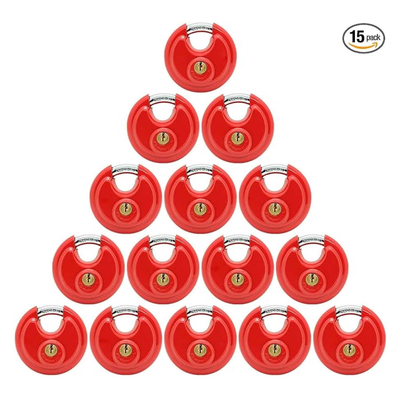 Red Disc Padlock 2-3/4" (70mm) Premium self Storage Lock (15) - Walmart.com