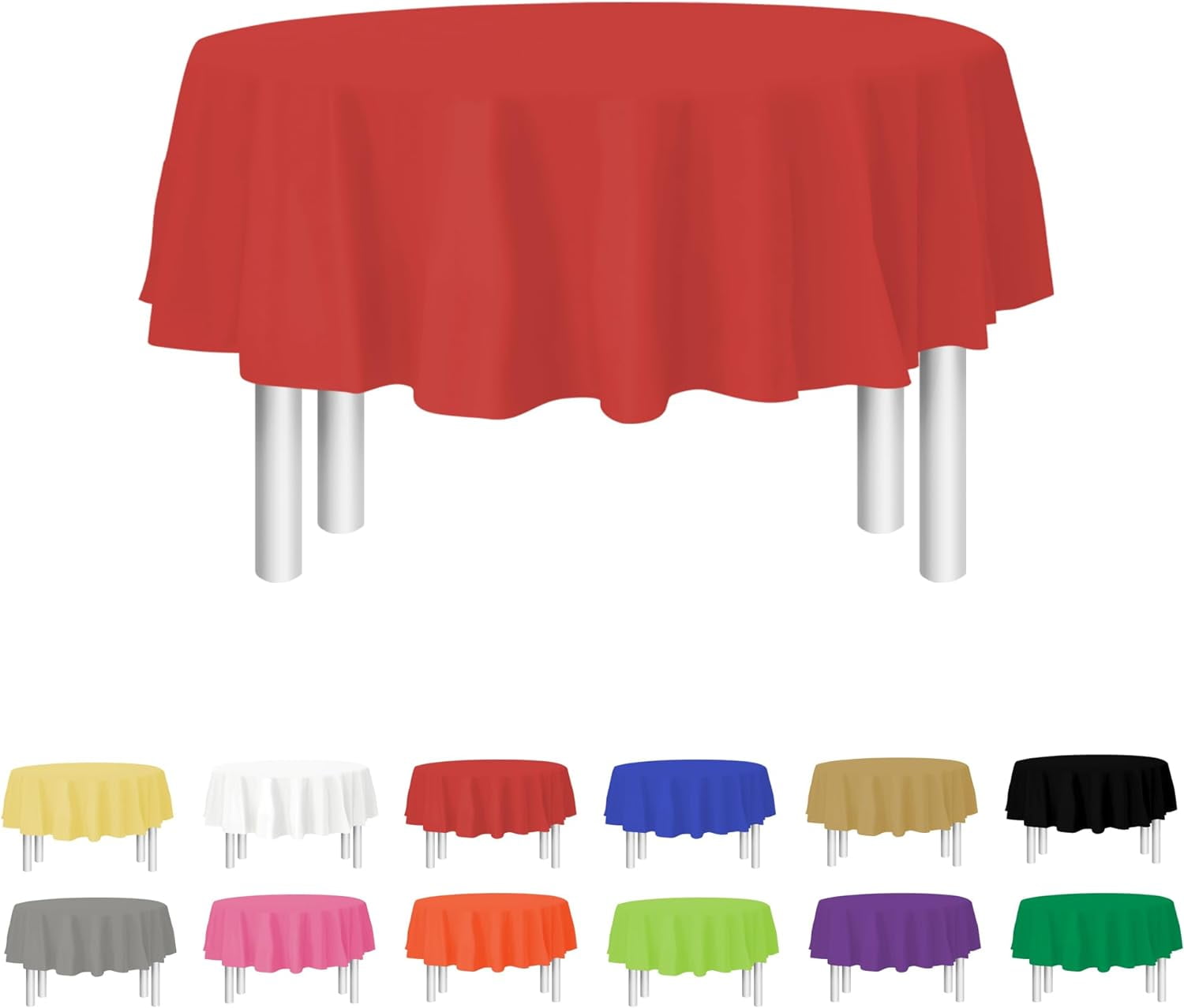 Party Dimensions Disposable Tablecloth Set, Plastic Table Cover for ...