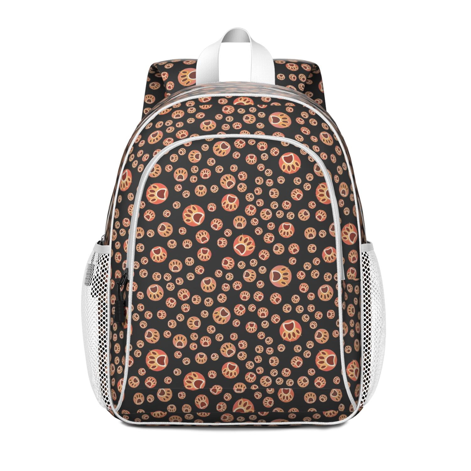 Red Dog Art Footprint Backpack for School,Cute School Bag,Schoolbag ...