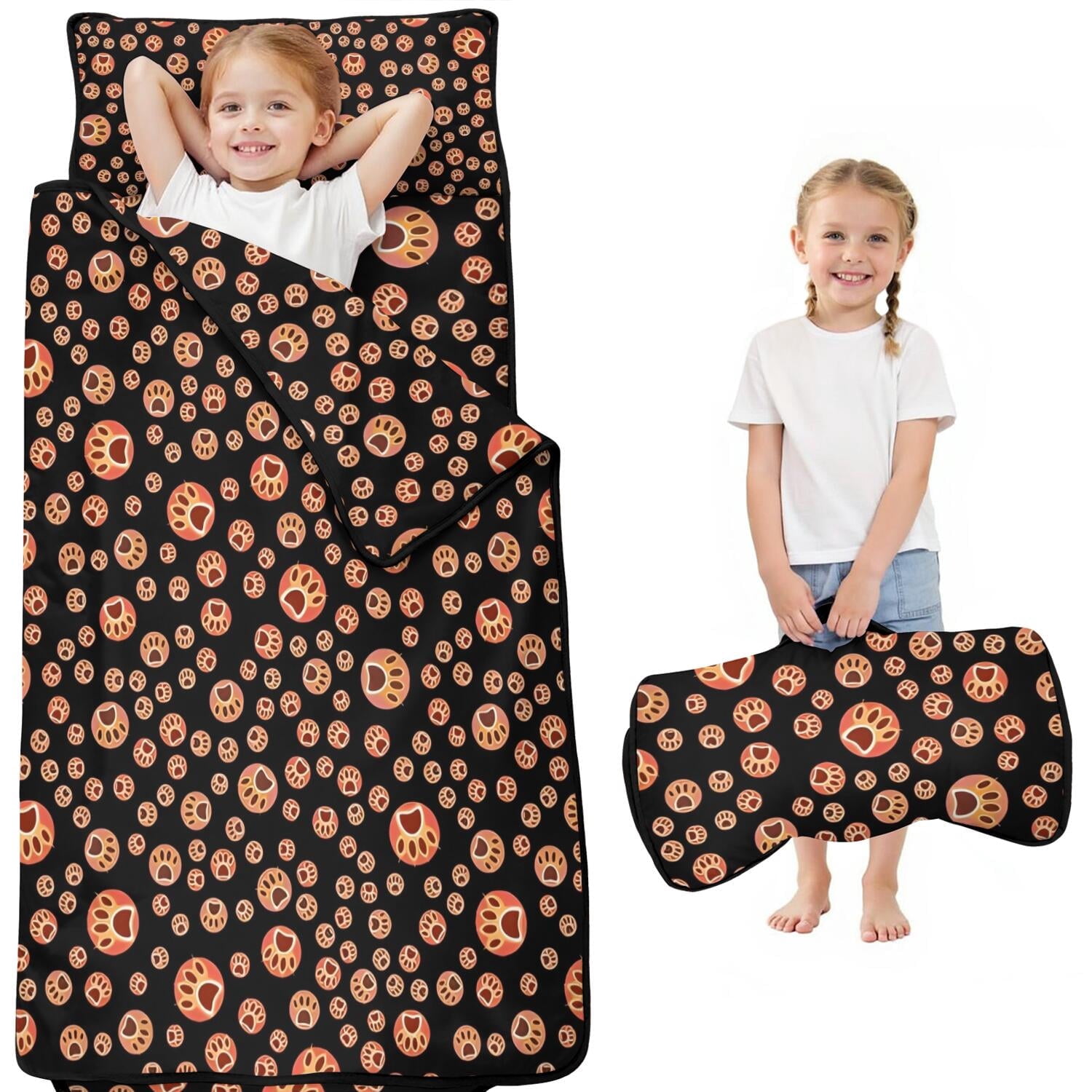 Red Dog Art Footprint Toddler Nap Mats for Kids Preschool,Sleeping Mat ...