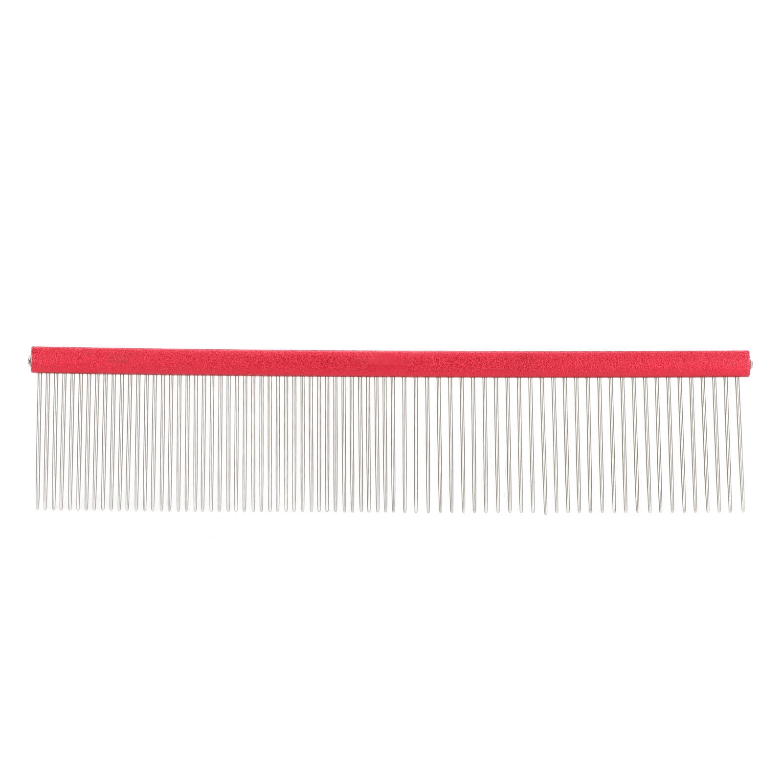Red Dog Grooming Comb 2 Different Densities Steel Pet Comb for Long and ...