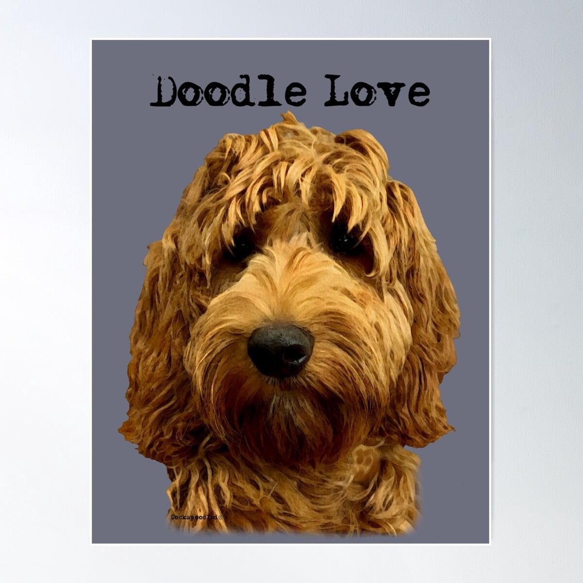 Red Doodle Dog Poster, 24x36 UNFRAMED - Walmart.com