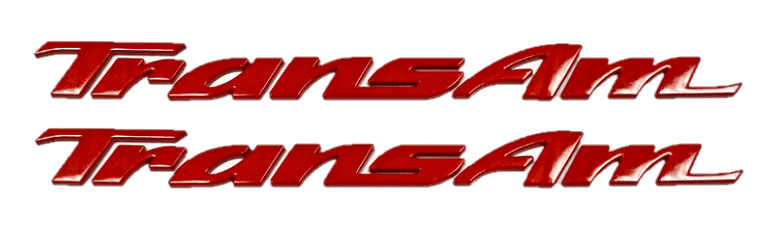 Red Door Letter Emblem Set 1993-2002 Pontiac Firebird Trans AM Models ...