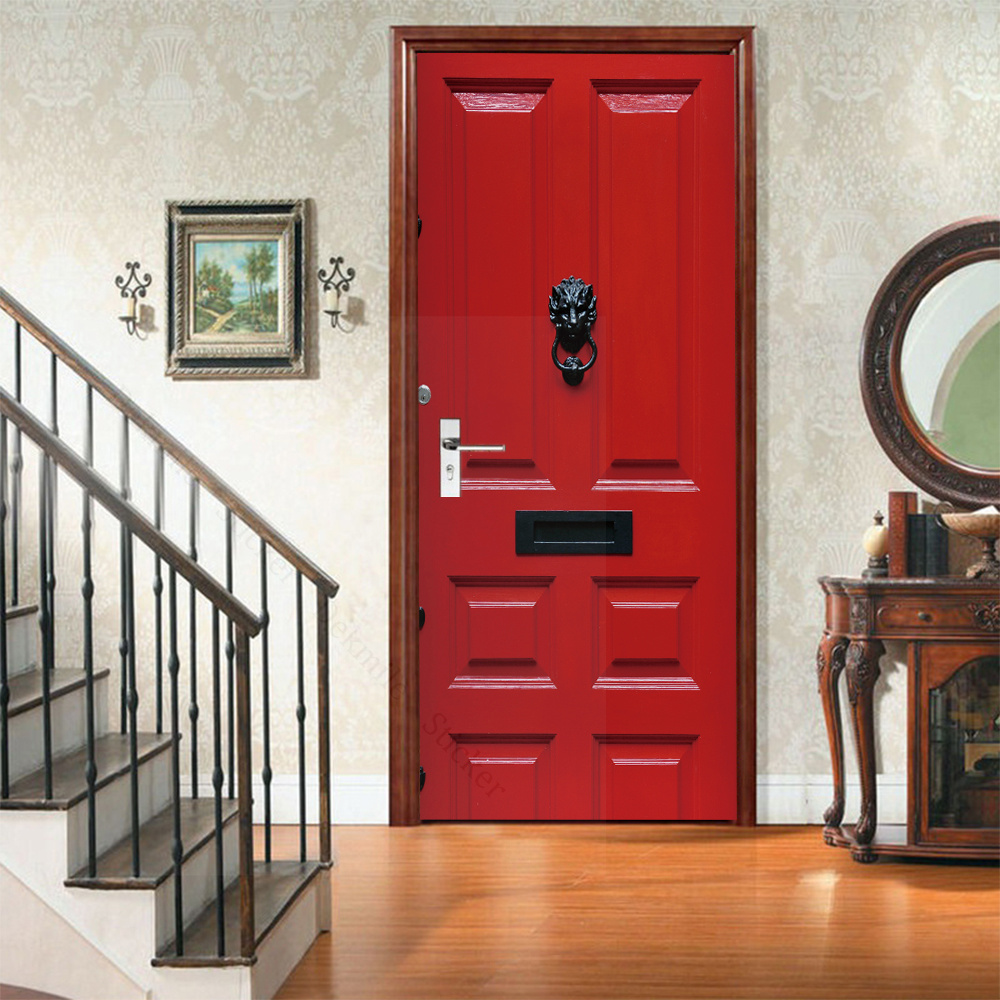 Red Door Stickers Decorative Sticker Self-adhesive Waterproof Phone ...