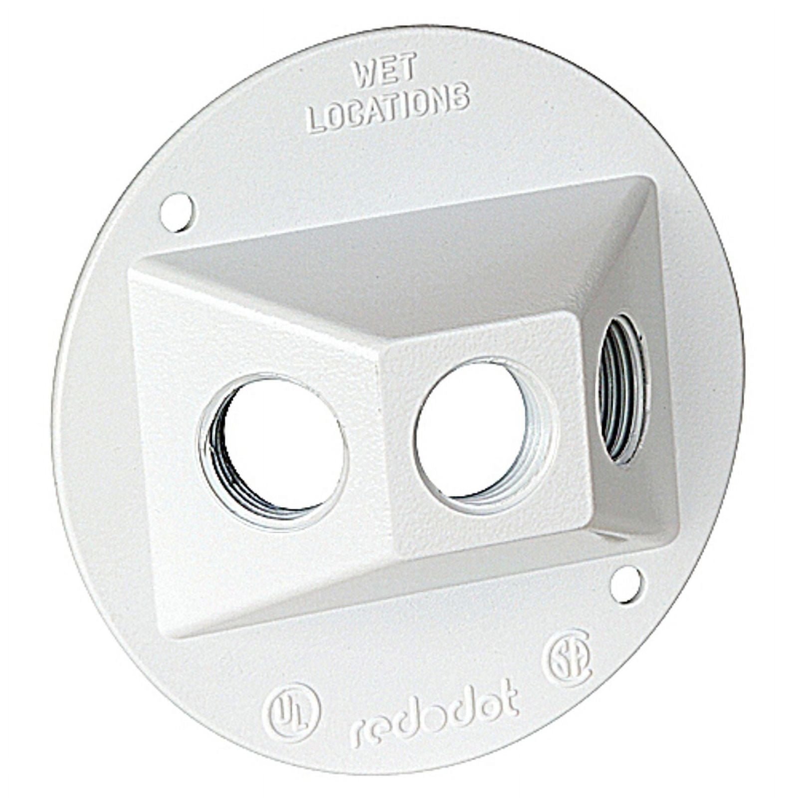 Red Dot 3822459 Round Aluminum 1 Gang Weatherproof Cover for Wet ...