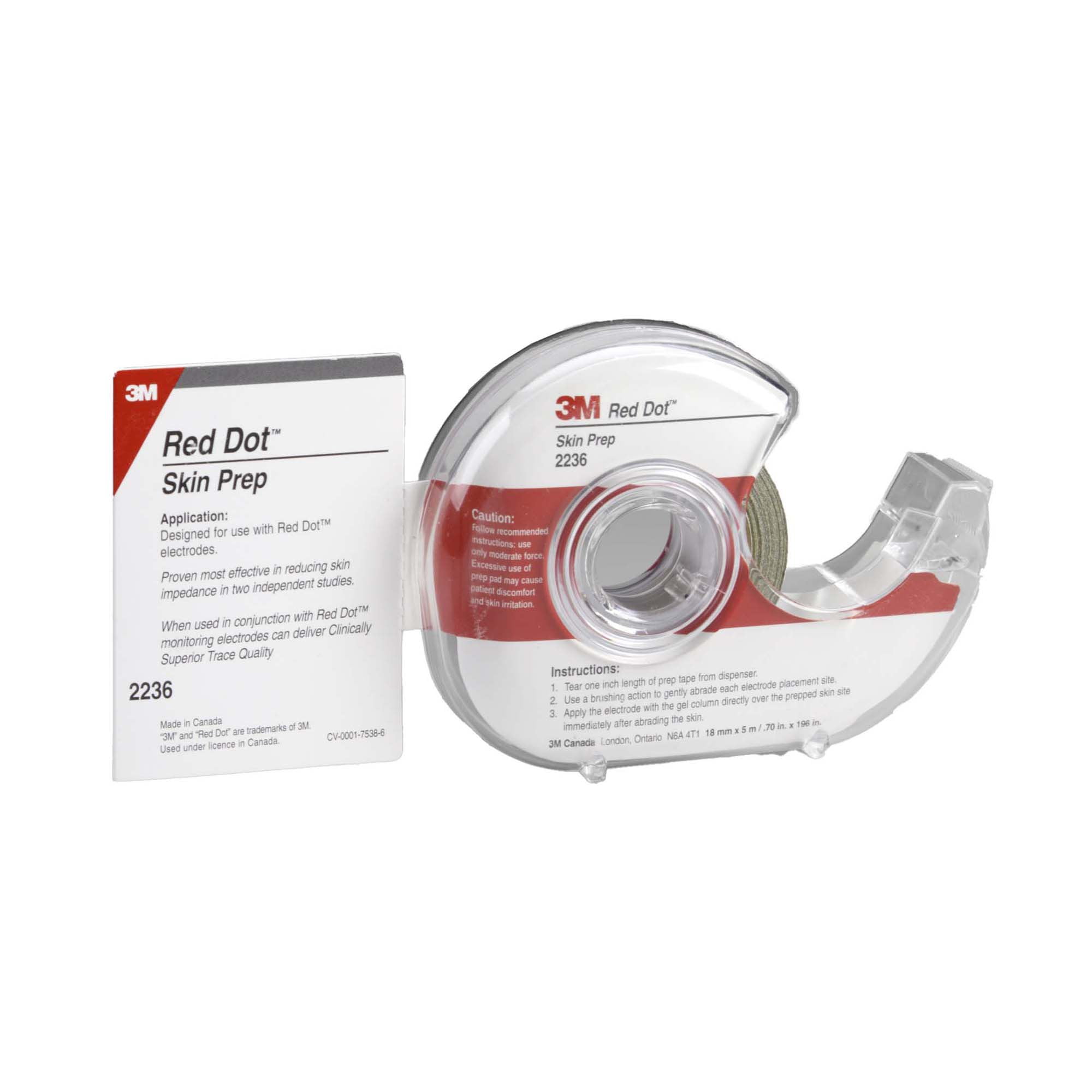 Red Dot Electrode Skin Prep Abrader Tape 3/4 X 196 Inch 2236, 36 Ct HSA ...