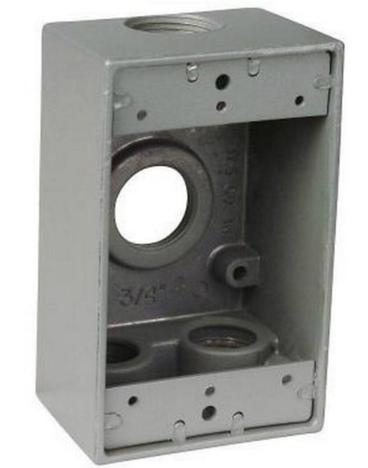 Red Dot IH4-2-LM Aluminum Weatherproof Electrical Outlet Box, 1 Gang ...