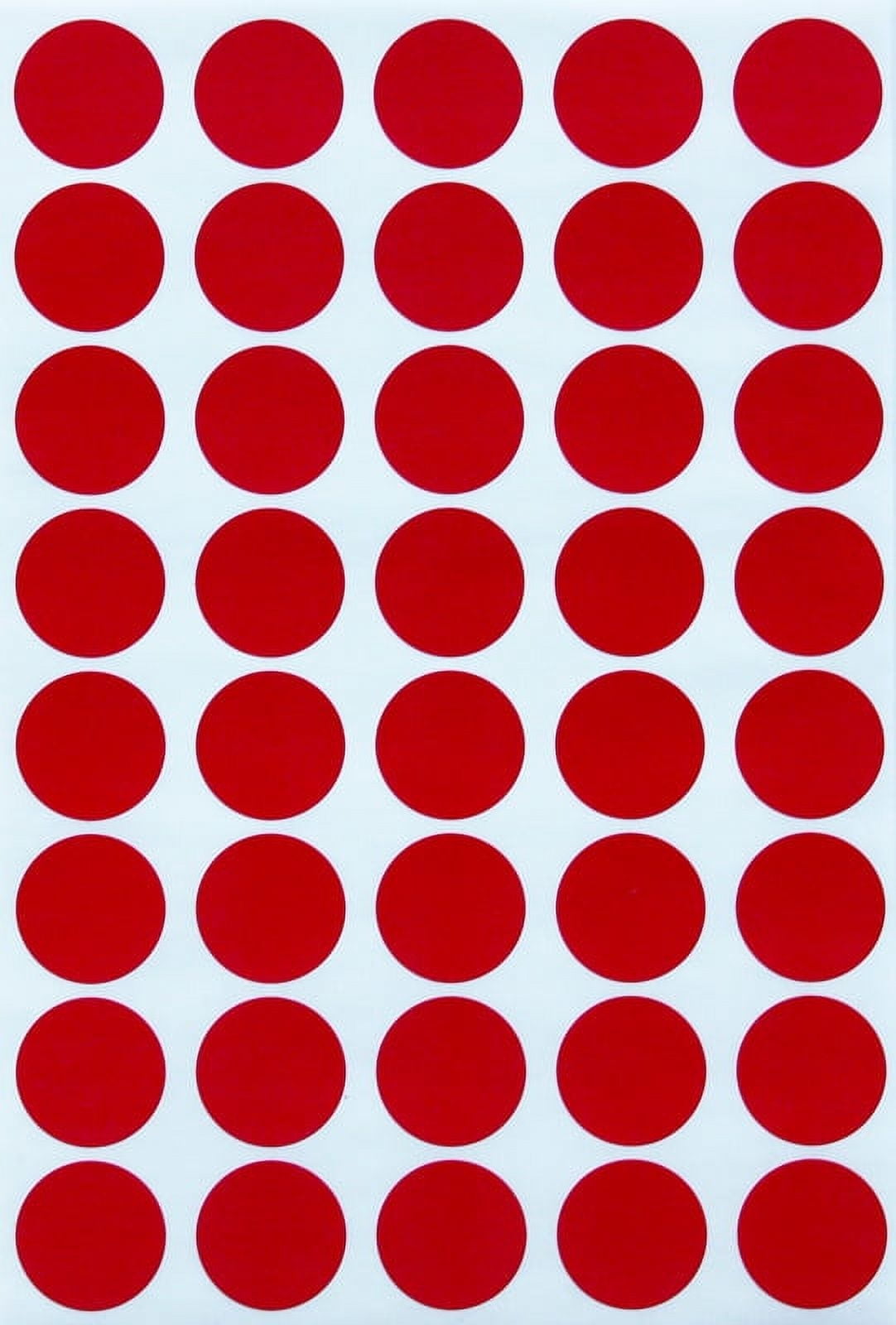 Royal Green Red Dot Sticker Labels, 3/4 Inch (19mm) Round, 1000 Pack ...