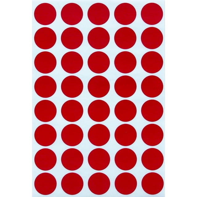 Red Dot Sticker Colored Labels Round Stickers 19mm - 1000 Pack by Royal ...