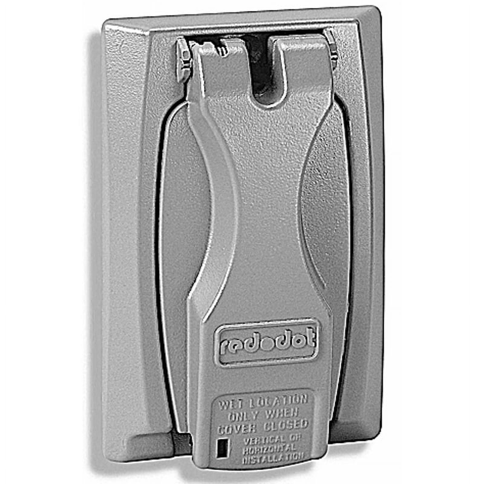 Red Dot Universal Flip-Lid Weatherproof Metal Box Cover, Silver ...