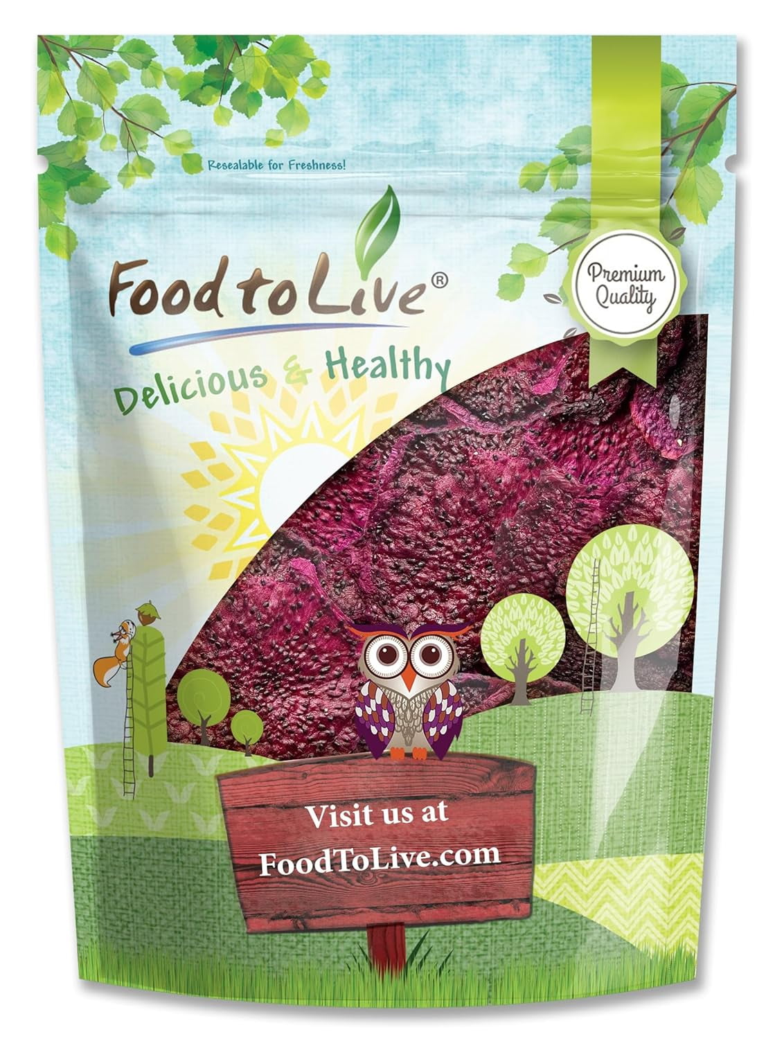 Red Dragon Fruit Slices, 3 Pounds – Dried Pitaya Chips, Vegan Superfood ...