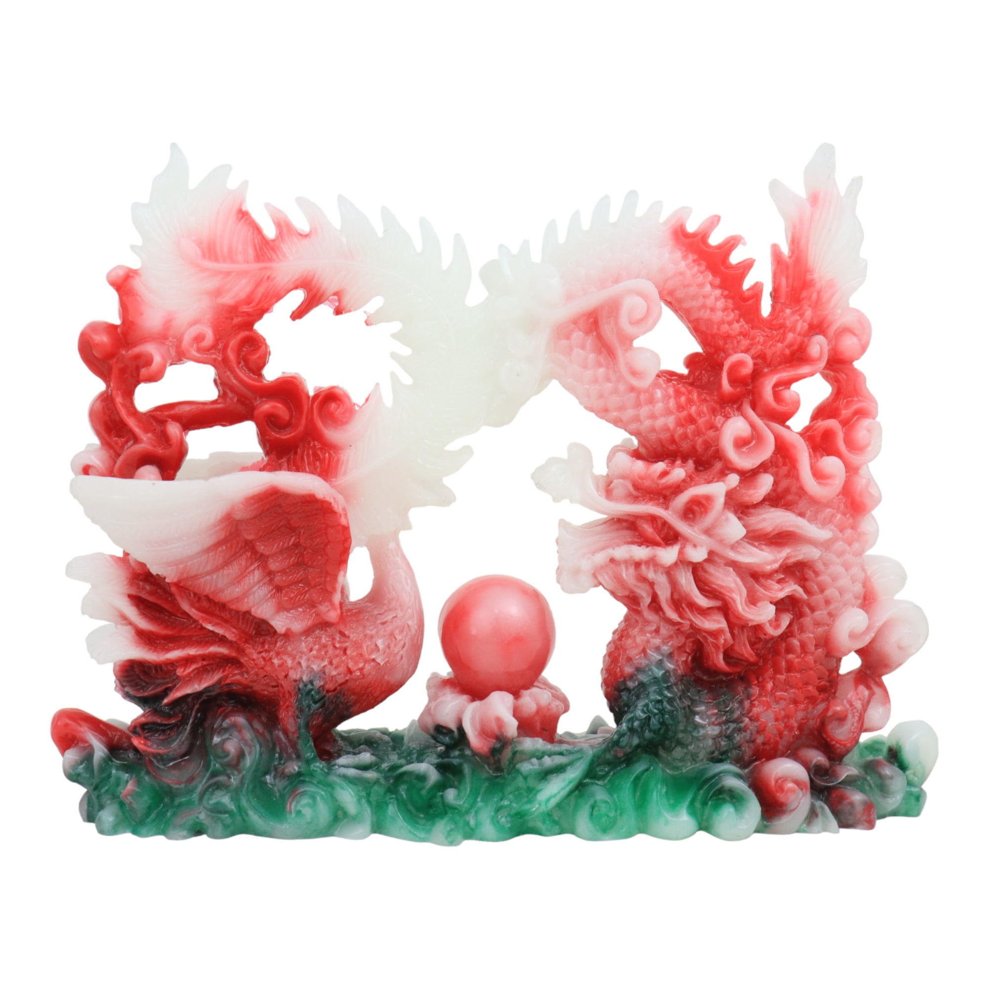 Red Dragon Phoenix Statue - Symbol of Love - Walmart.com