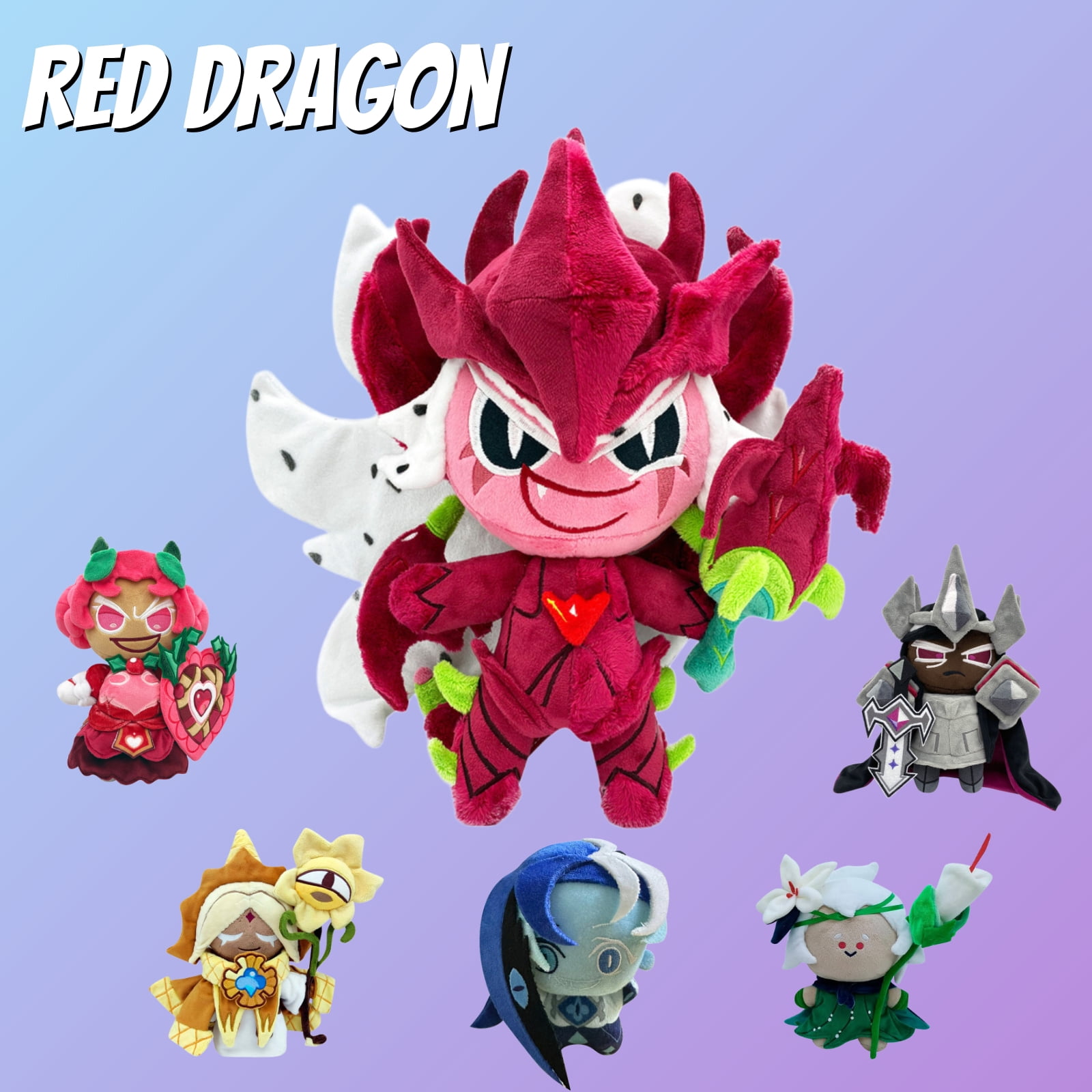 Red Dragon Plushie - 9.8 Inch Soft Doll, Gothic Style Home Decor ...