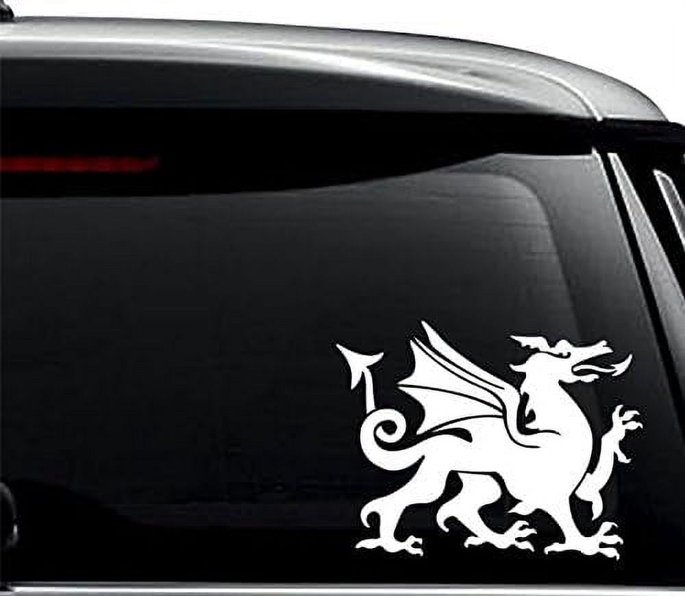 Red Dragon Wales Welsh Flag Decal Sticker For Use On Laptop, Helmet ...