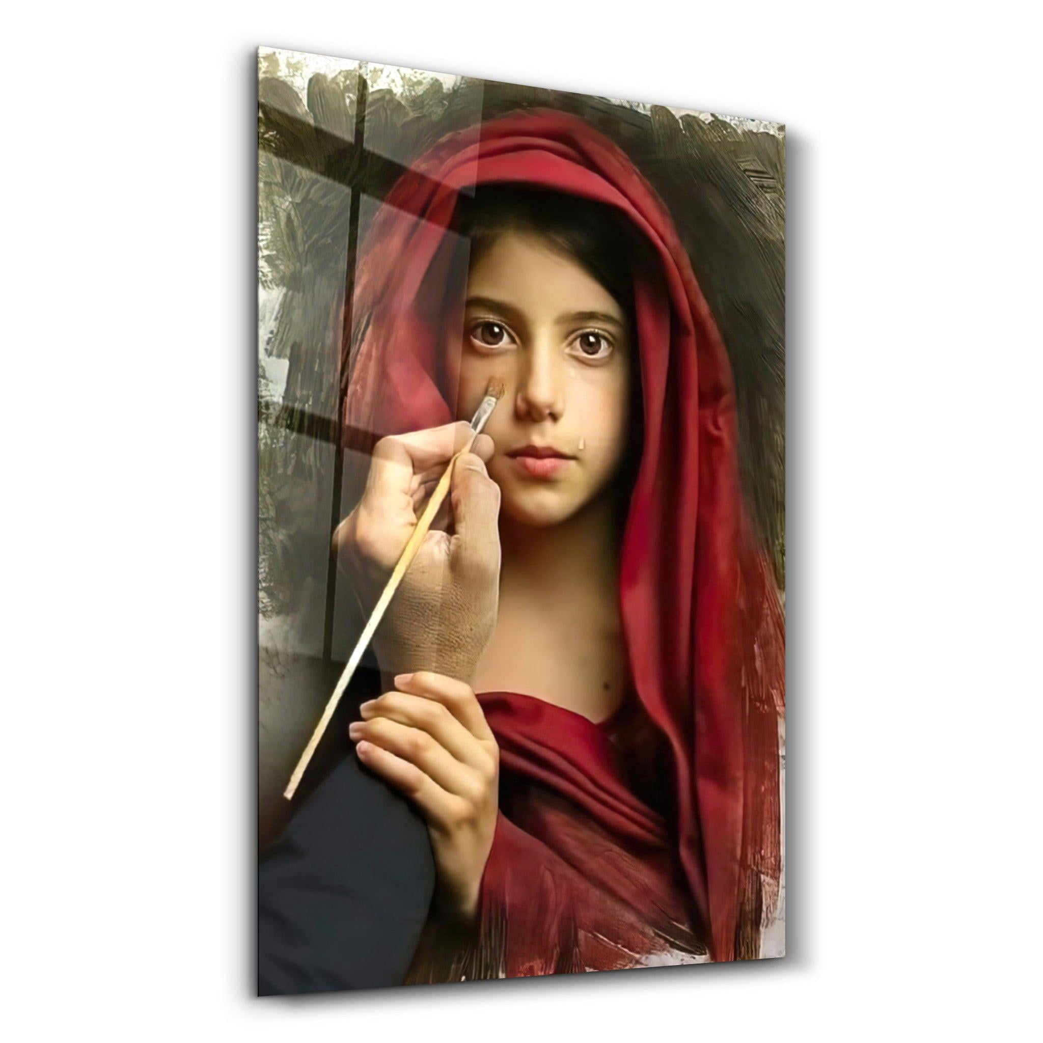 Red Dress - Paiting | Glass Wall Art - Walmart.com