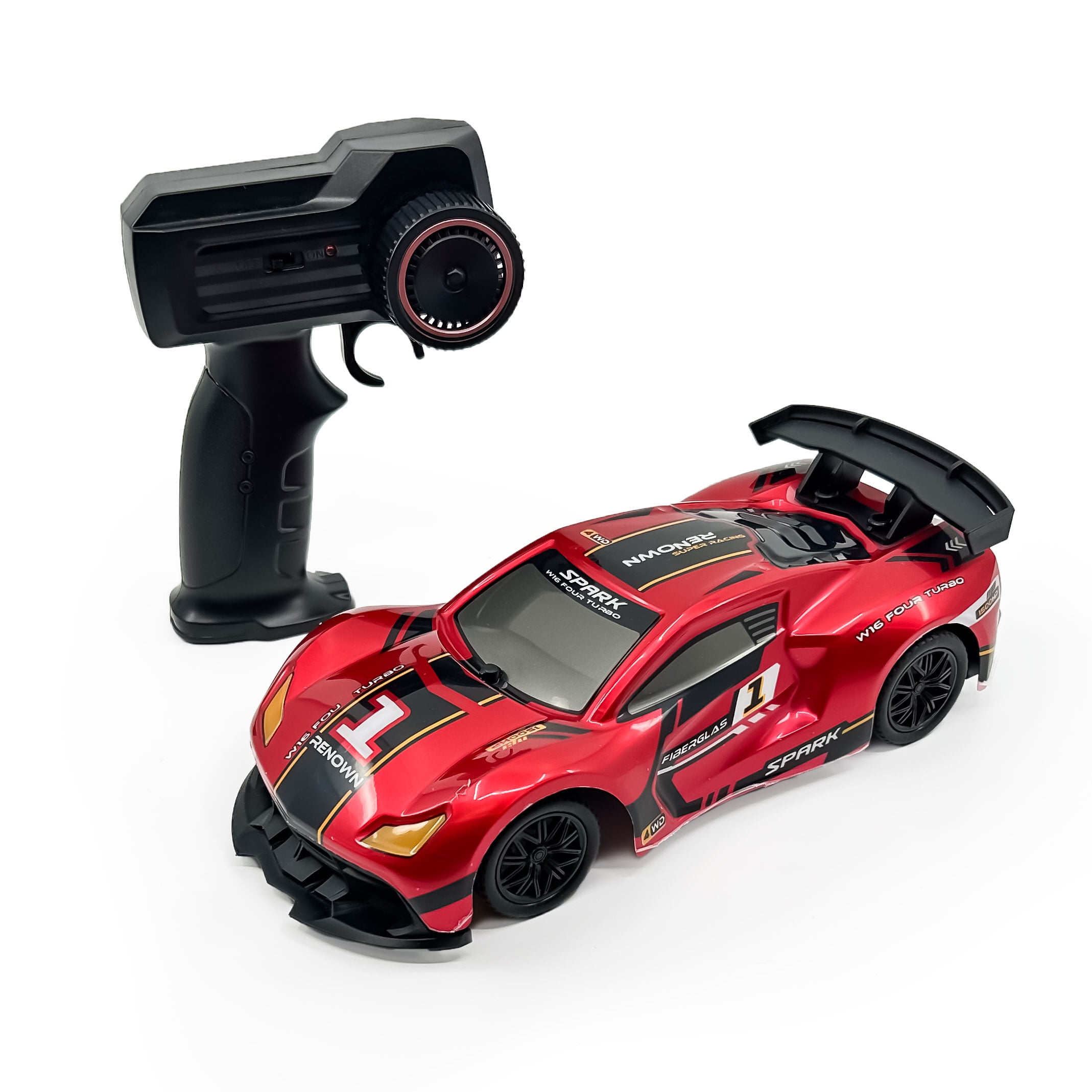 Flipo Red Drift King 1:20 Scale RC Car, 4-Wheel Drive, Rechargeable ...