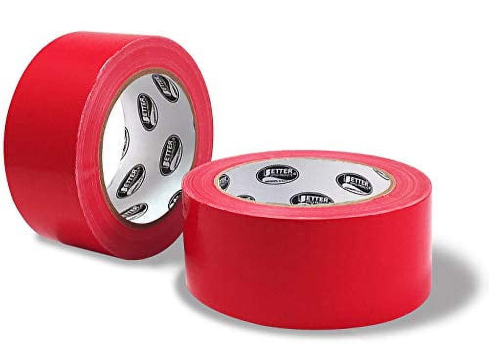 Red Duct Tape, 2 Pack, Heavy Duty Duct Tape by Better Office Products ...