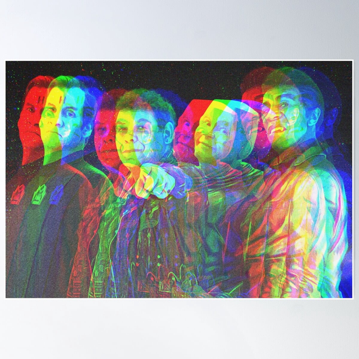 Red Dwarf Crew Anaglyph Poster Wall Art, Modern Wall Decor For Living ...