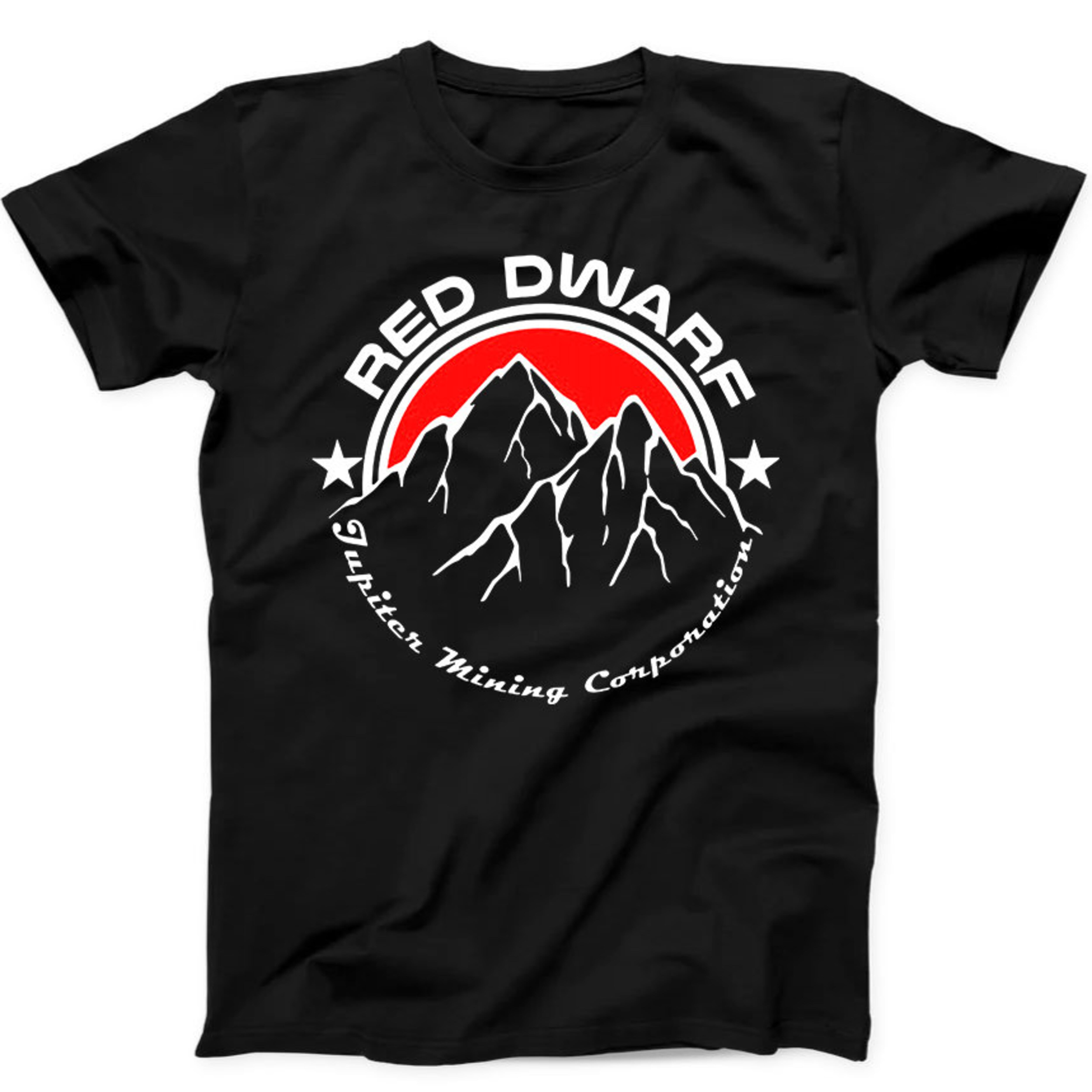 Red Dwarf Jupiter Mining Retro 80's TV Programme Gift Tee Black T Shirt ...